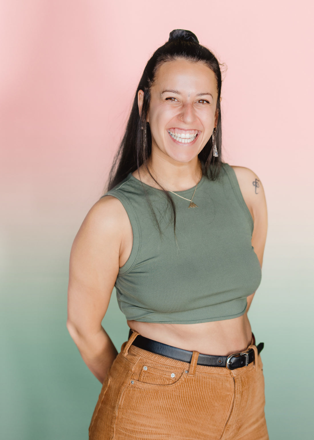 Mint Pink Fade Canvas Studio Photography Backdrop for Portrait & Video ...