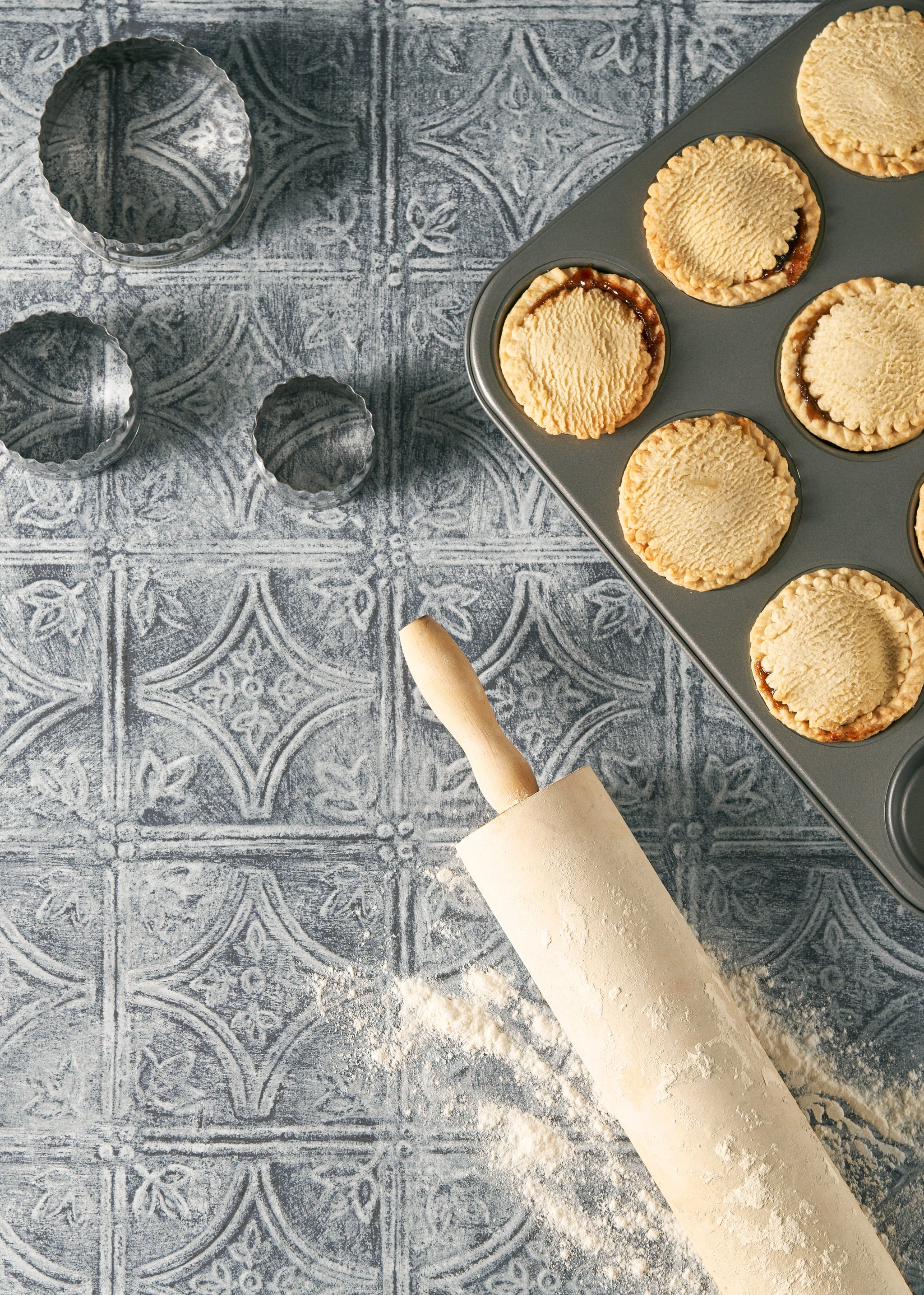 Pressed Tin Vinyl Backdrop for Product & Food Photography – Club Backdrops